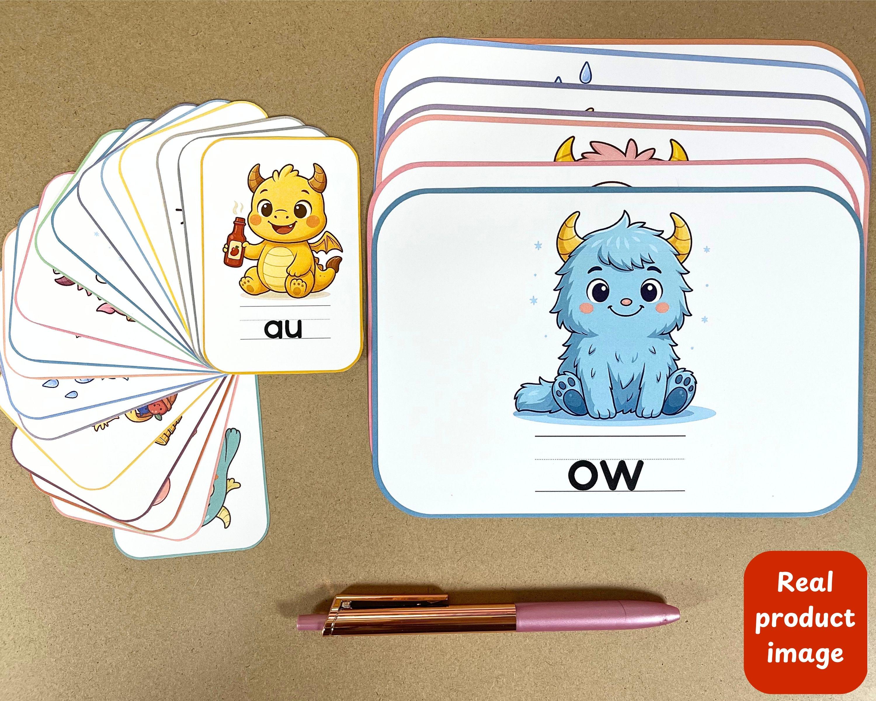 Monster Phonics Flashcards – Printable Phonics Cards for Preschool ...