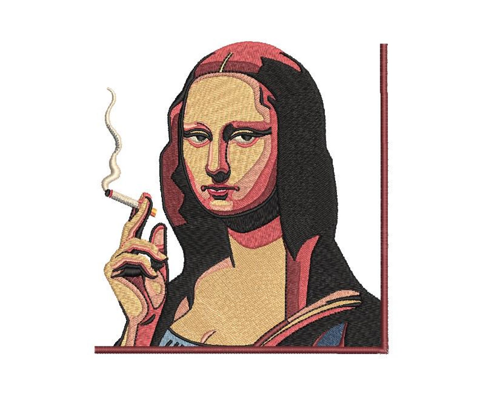 Mona Lisa Embroidery File - Etsy