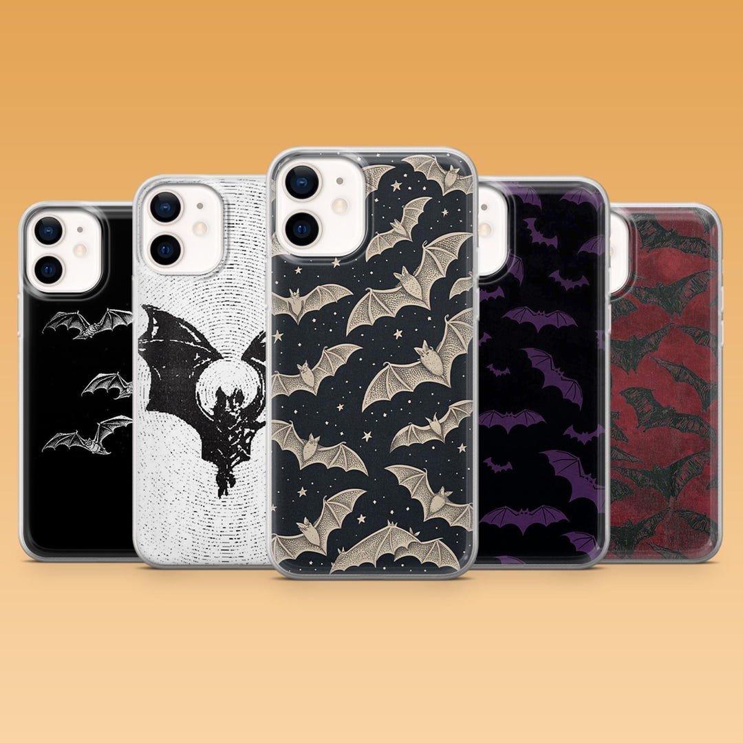 Bat Phone Case Gothic Aesthetic Cover for iPhone 17, 17pro, 16, 15, 14 ...