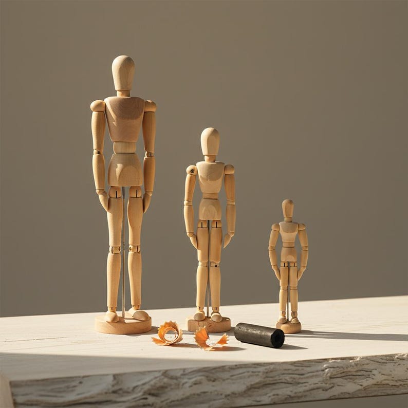 Articulated Wooden Mannequin for Drawing | Flexible Artist Hand & Body ...