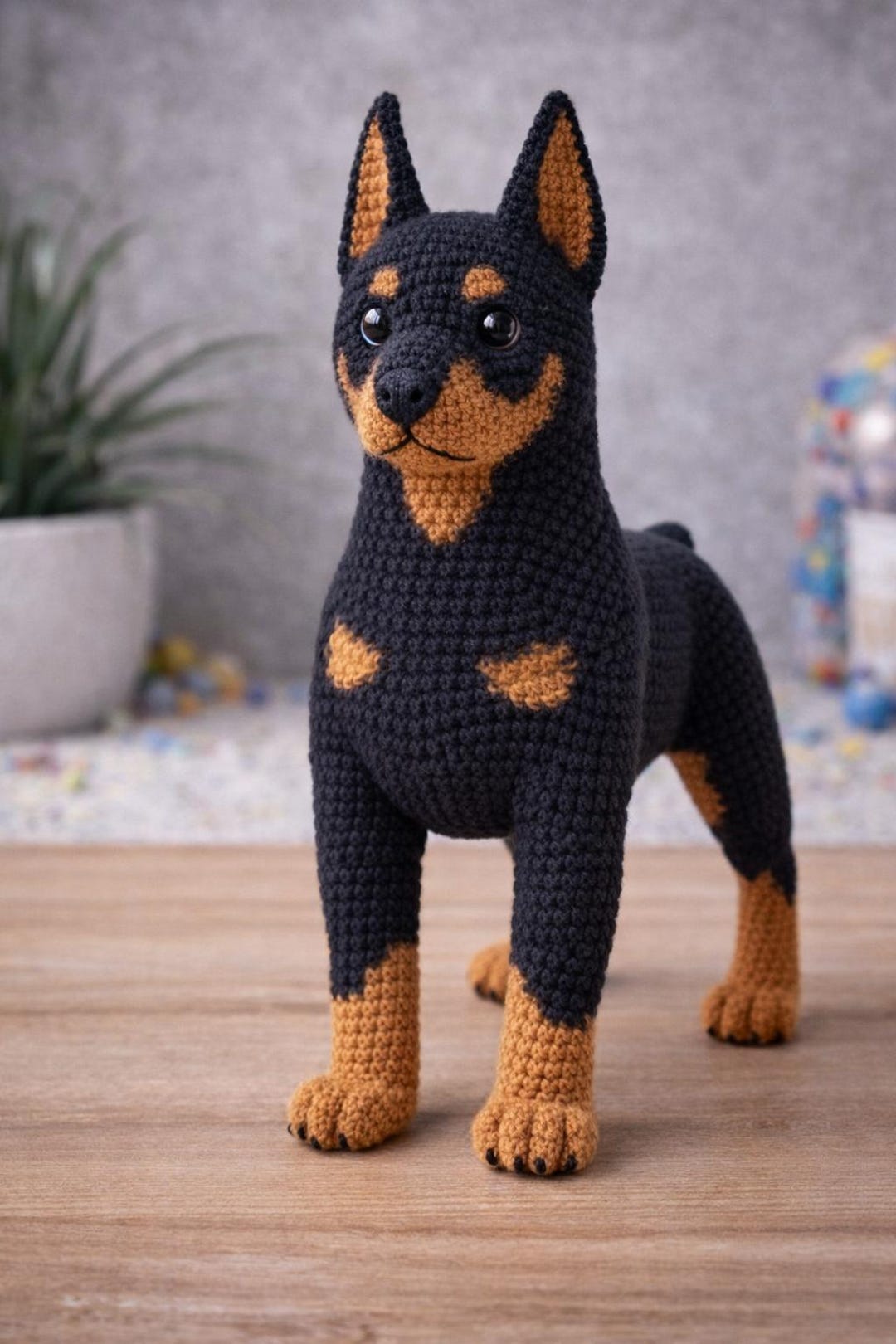 Standing Doberman Dog Amigurumi Crochet Pattern PDF - Etsy