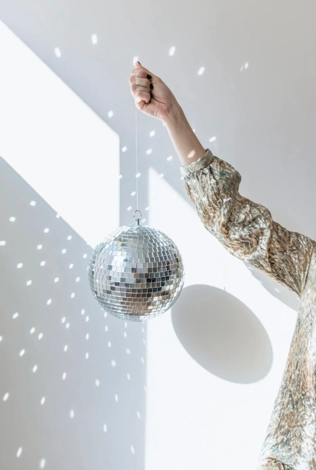 8 Disco Ball Silver Mirror Ball Decor 8 Inches, Perfect for Weddings ...