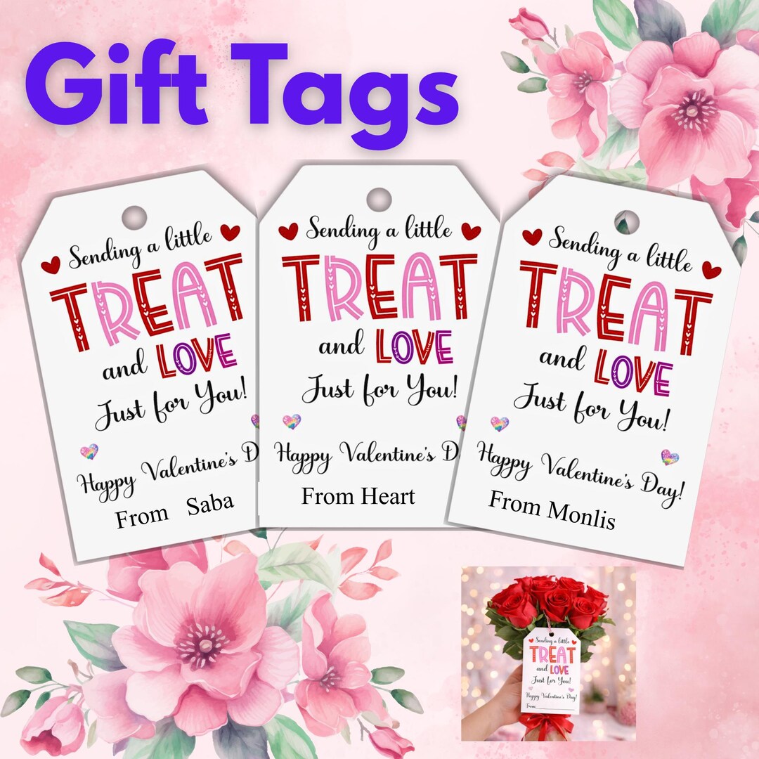 Valentine Gift Tag Printable | Sweet Valentine Treat Tag | Kids ...