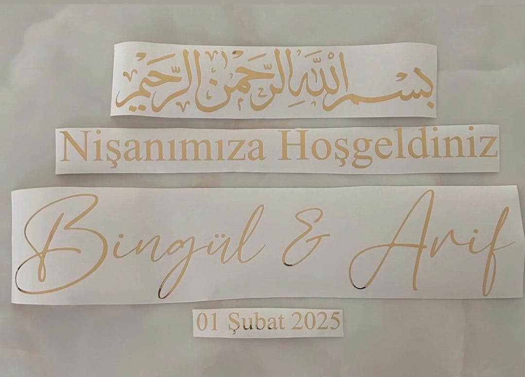Personalized Stickers | for Mirrors, Reception Board / Welcome Sign ...