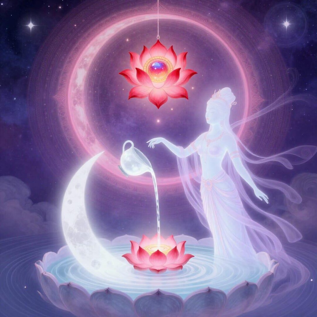Moon Goddess Mandala Art Print | Lalana Chakra Healing (digital ...