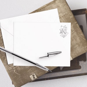 Monogram Stationery Set. Custom Monogrammed Stationery. Blank Note ...