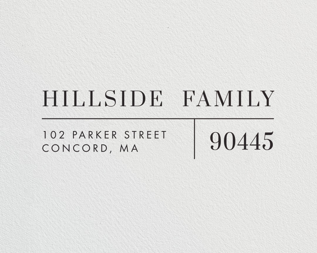 Professional Address Stamp. Personalized Business Stamp. Wooden Mailing ...