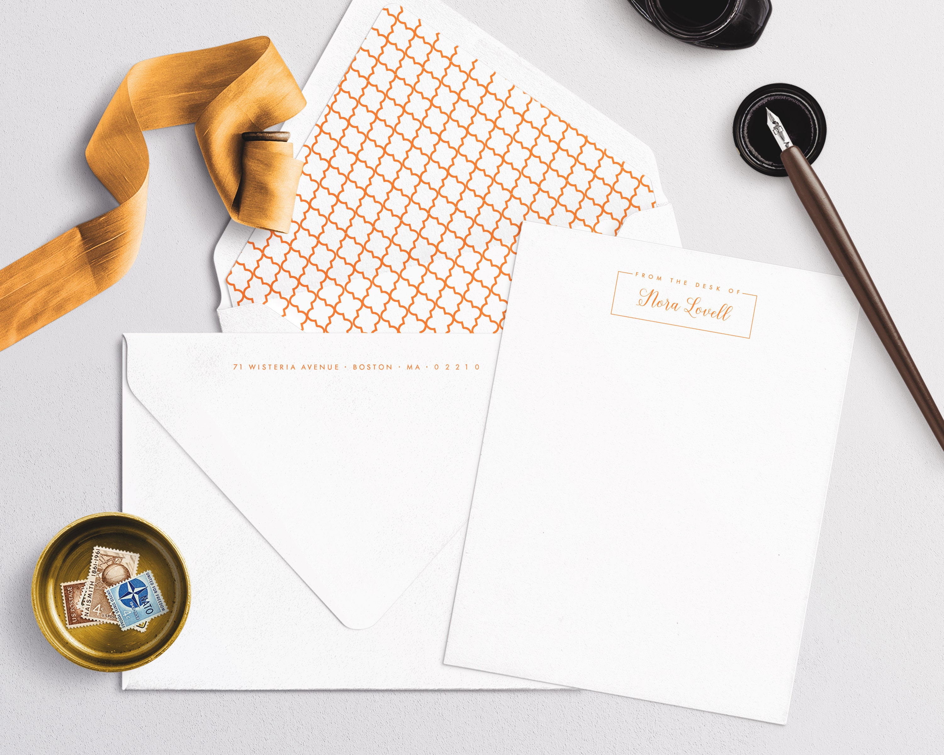 From the Desk of Note Card Set. Personalized Stationery Set. | Etsy