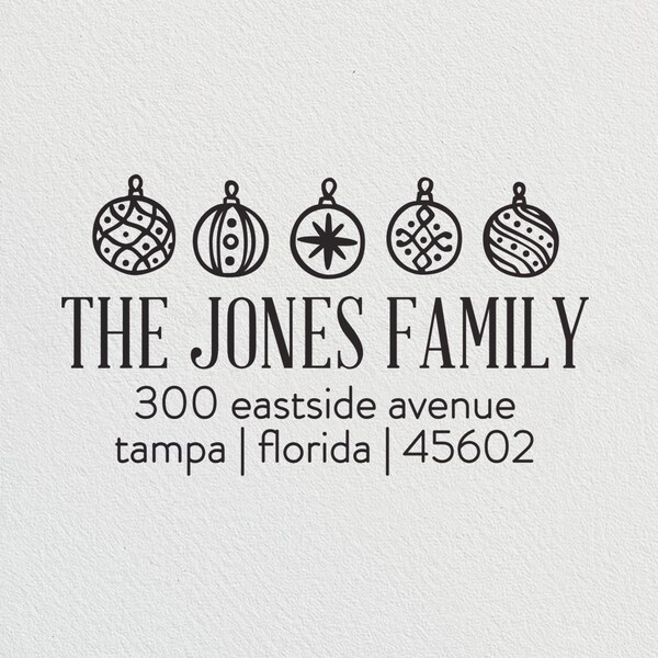Holiday Card Stamp - Etsy