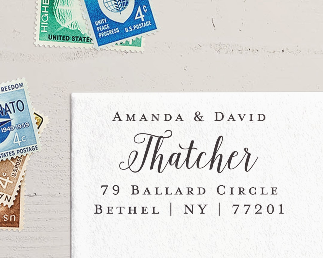 First and Last Name Return Address Stamp. Self-inking Stamp ...