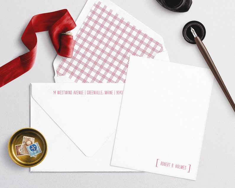 Professional Stationery. Personalized Note Card Set for Men. | Etsy