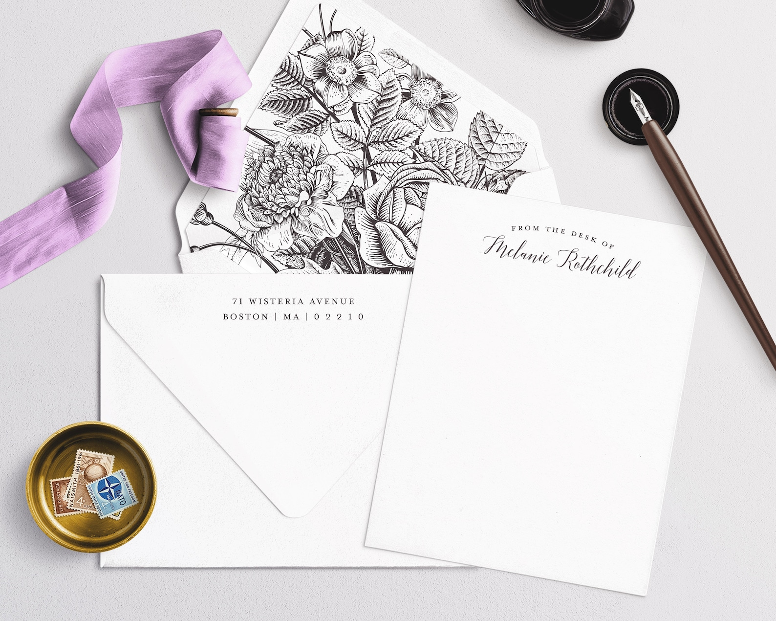 Custom Stationery Set. Personalized Notecard Set. Hostess - Etsy