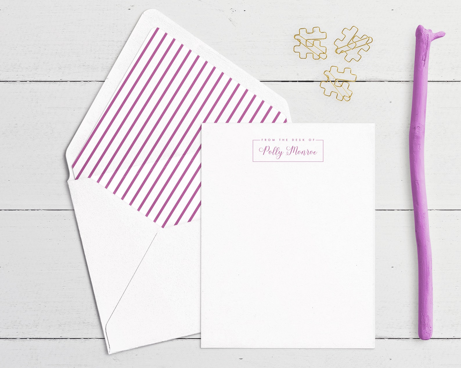 From the Desk of Note Card Set. Personalized Stationery Set. | Etsy