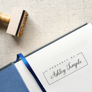 Property of Stamp. Custom Book Stamp. Gift for Kids. Personalized ...