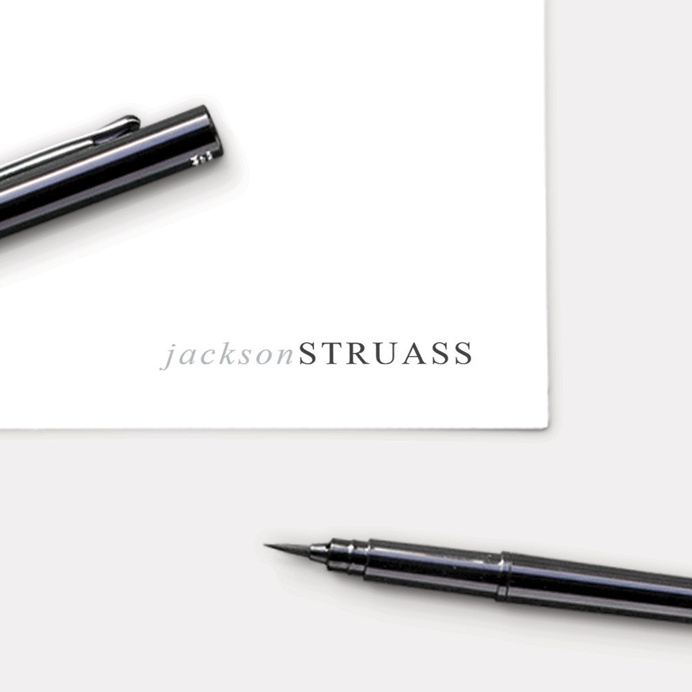 Personalized Stationery for Men. Personalized Note Card Set. | Etsy