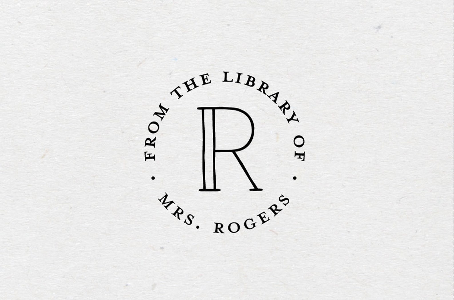 Monogram Book Stamp. Teacher Gift. Custom Bookplate Stamp. | Etsy