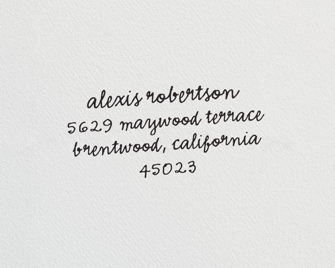 Handwritten Return Address Stamp. Personalized Self-inking Stamp ...