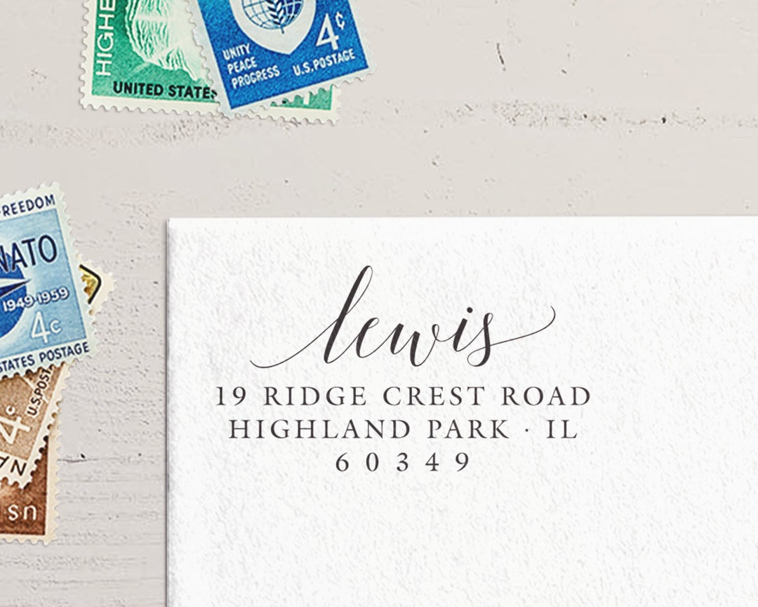 Classic Address Stamp. Custom Self-inking Stamp. Personalized Return ...