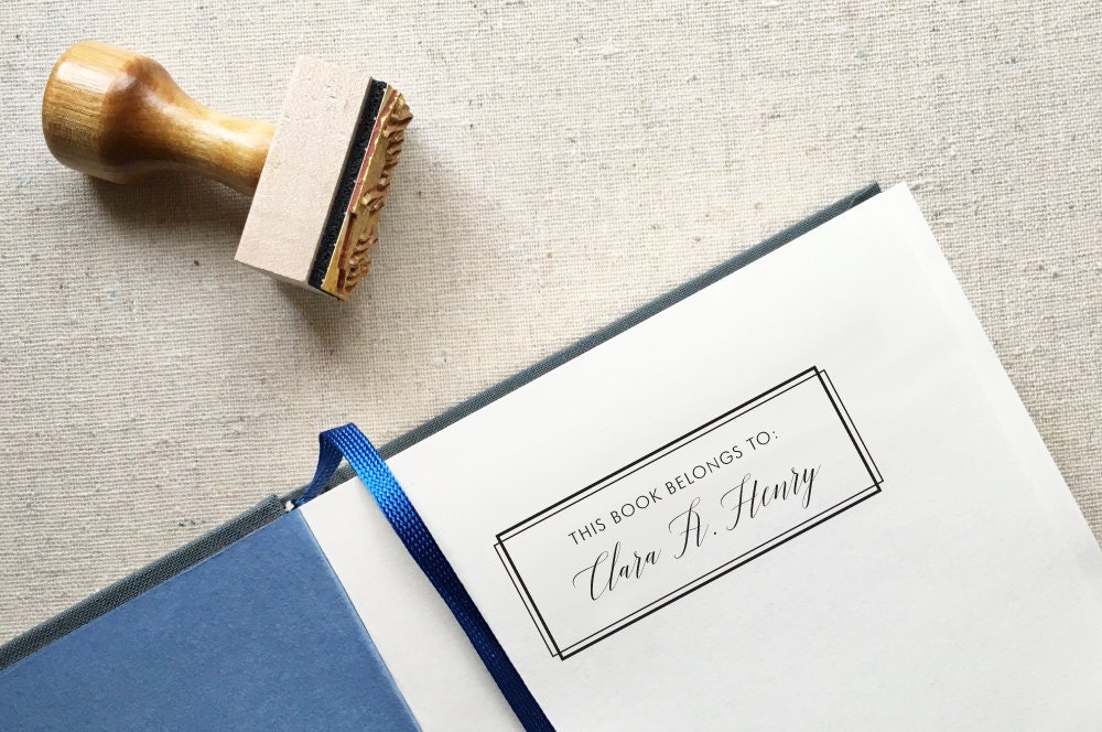 Book Stamp. Gift for Book Lover. Custom Bookplate. Return to | Etsy