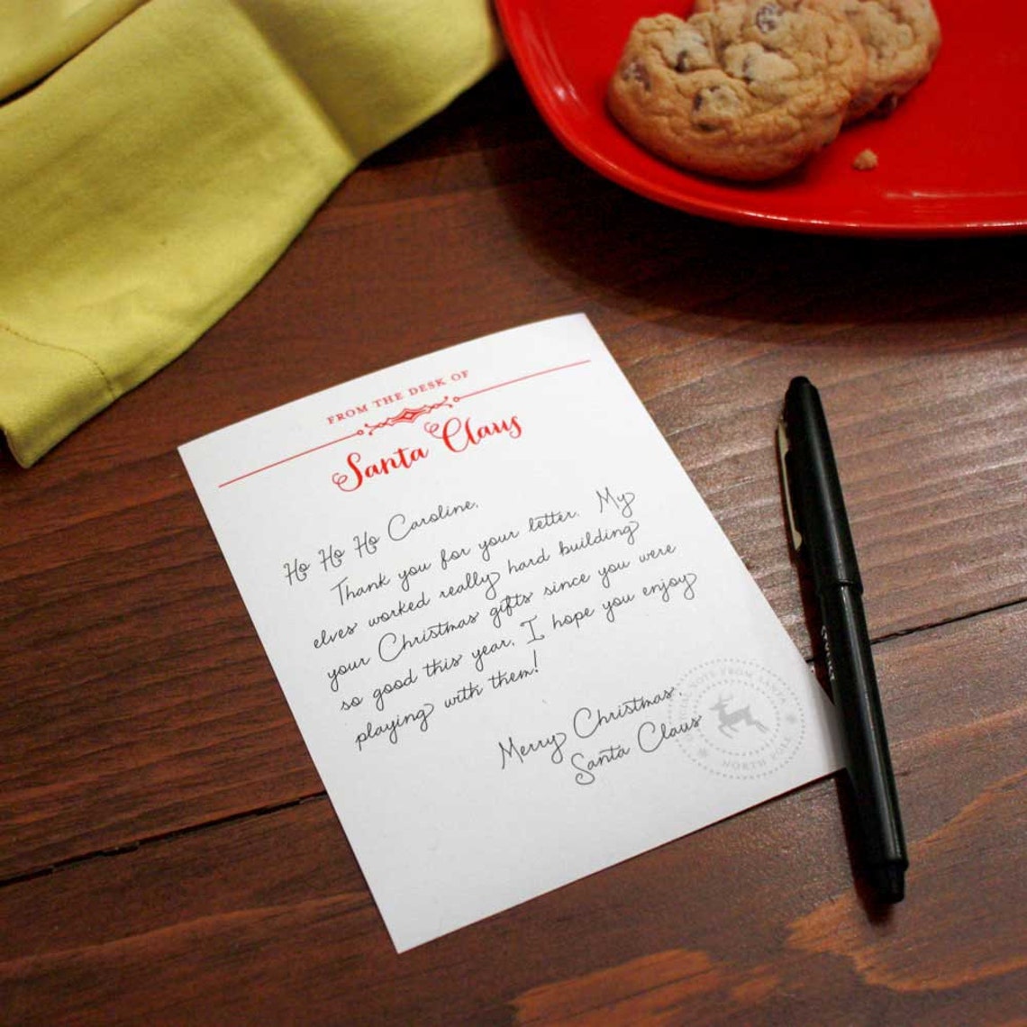 Letter to Santa Set Printable DIY Letter & Note Cards - Etsy