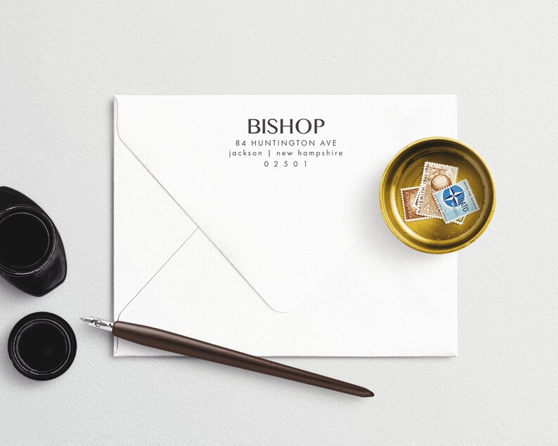 Traditional Return Address Stamp. Self-inking Stamp. Classic | Etsy