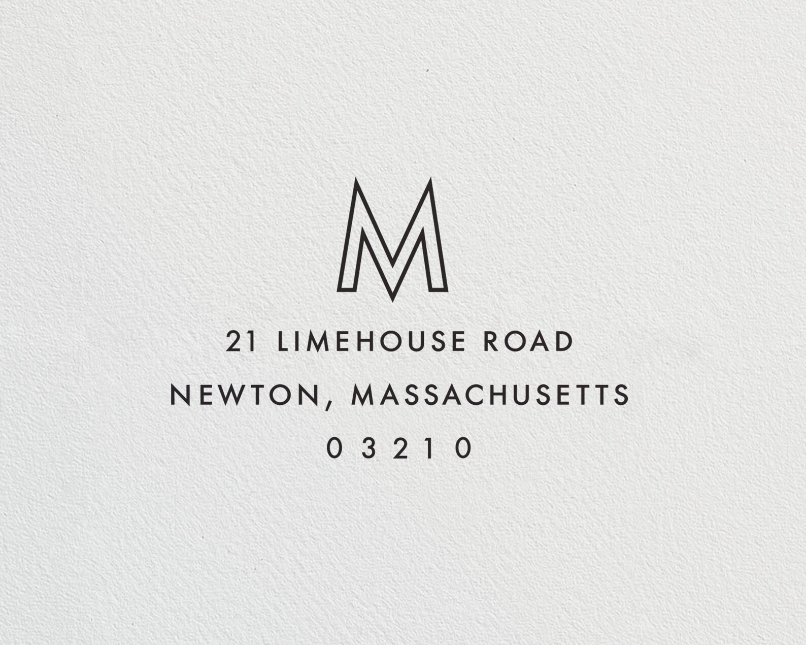 Monogram Address Stamp. Modern Self-inking Stamp With Initial. - Etsy