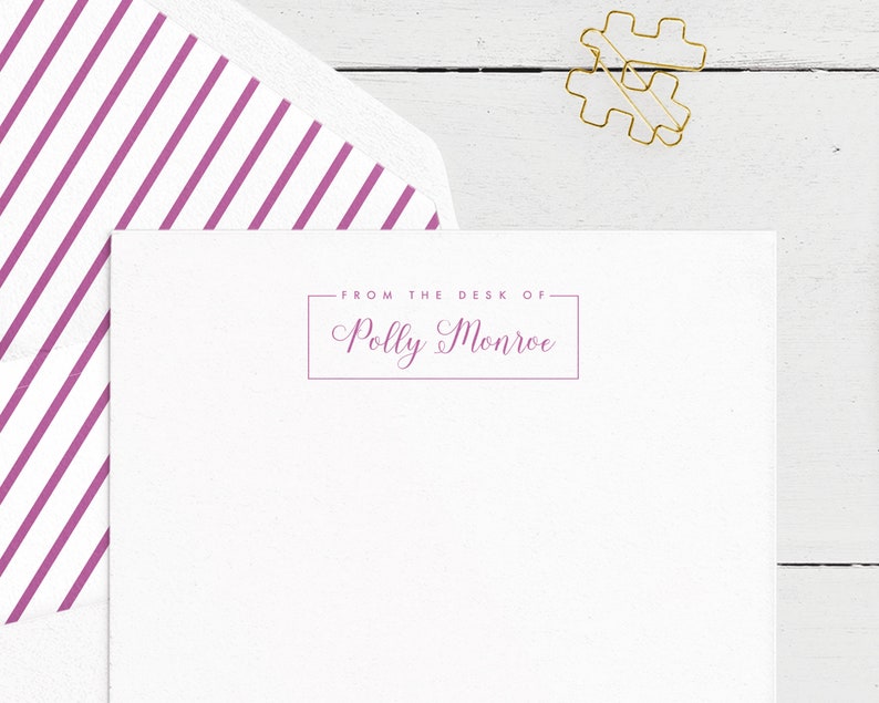 From the Desk of Note Card Set. Personalized Stationery Set. | Etsy