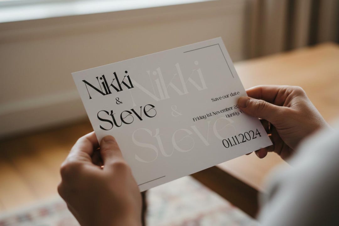 WEDDING INVITE / Simple / MINIMALIST - Editable Instant Download - 4X6 ...