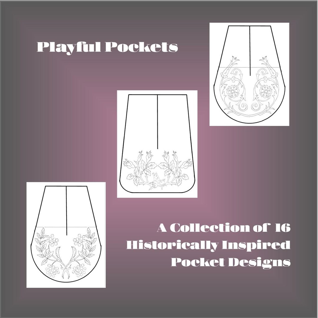 Playful Pockets - Collection of Embroidery Designs for Tie-on Pockets ...