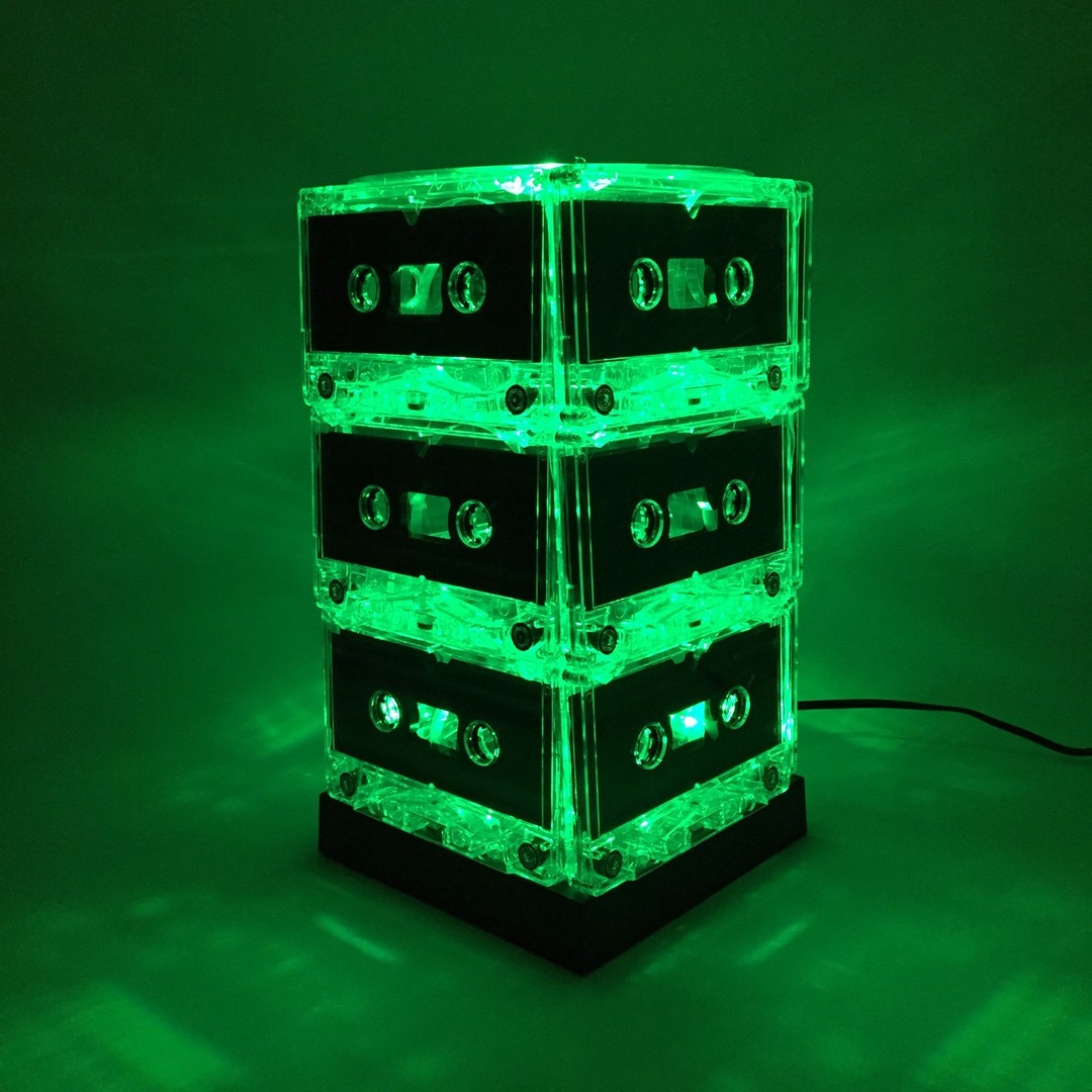 Green Cassette Tape Lamp Mixtape Light Mood Light Man Cave Light Music ...