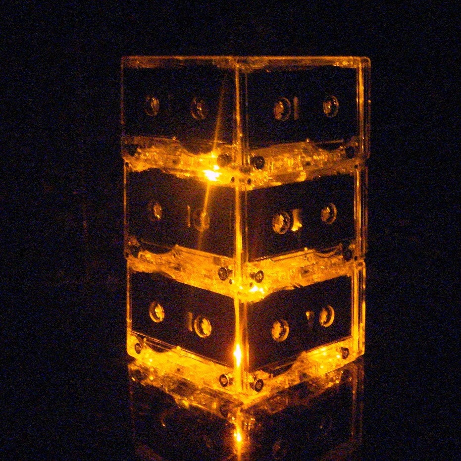Retro Lighting Golden Yellow Mixtape Light Cassette Tape Lamp - Etsy