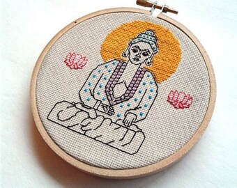 Buddha Cross Stitch | Etsy