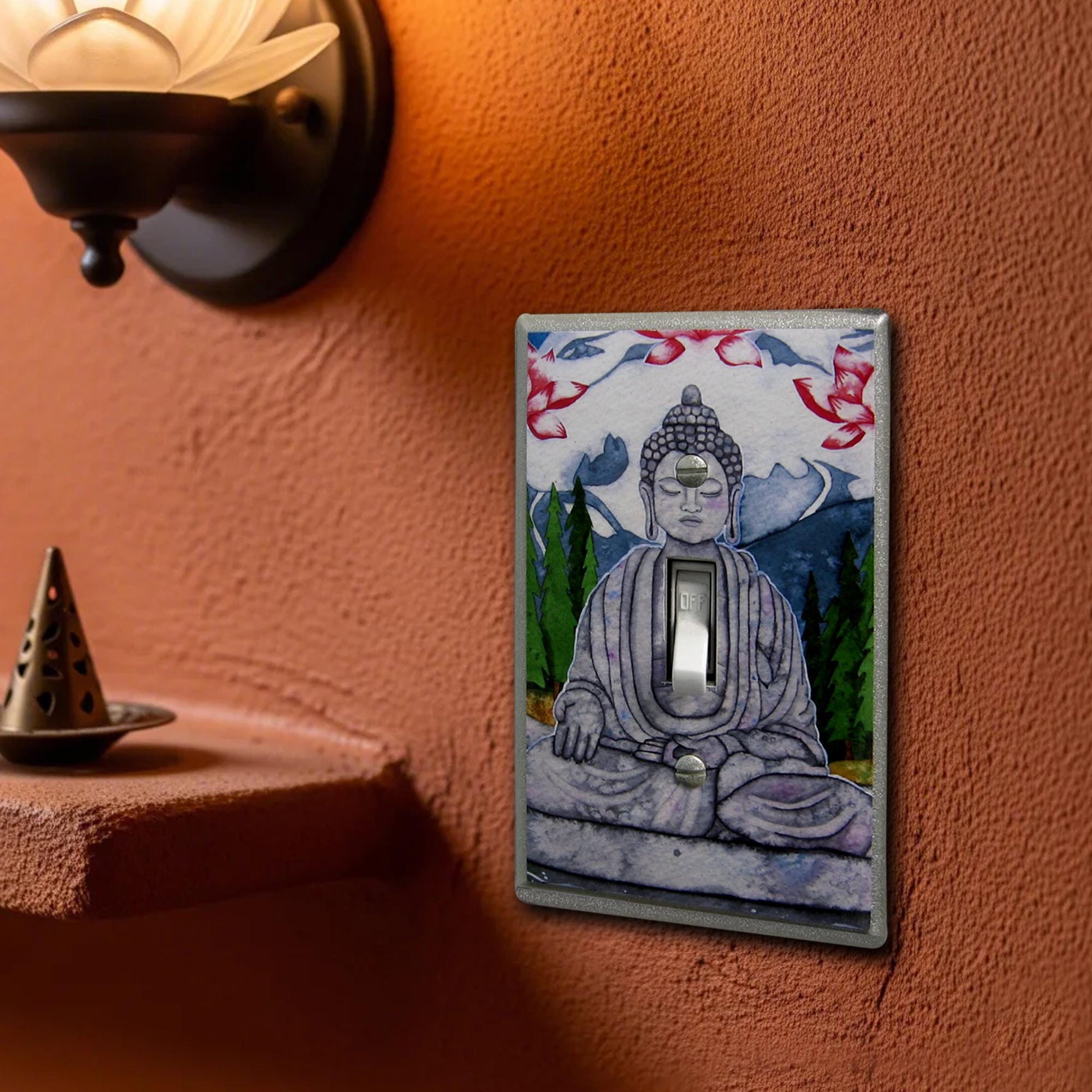 Buddha Light Switch Plate Cover | Meditation & Yoga Room Decor ...