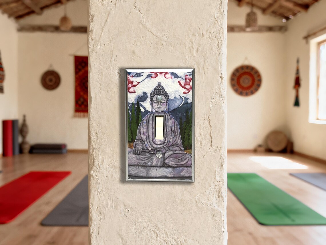 Buddha Light Switch Plate Cover | Meditation & Yoga Room Decor ...