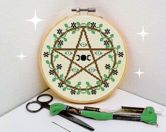 Pentacle Cross Stitch Pattern PDF 6 X 6 - Etsy