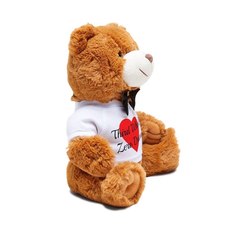 Third Wheel Zero Drama Teddy Bear Plush | Personalized Teddy With Bow ...