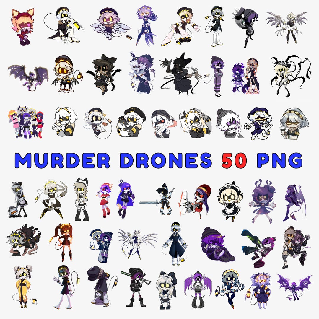 50 Murder Drones PNG Bundle - Anime PNG Digital Download - Etsy