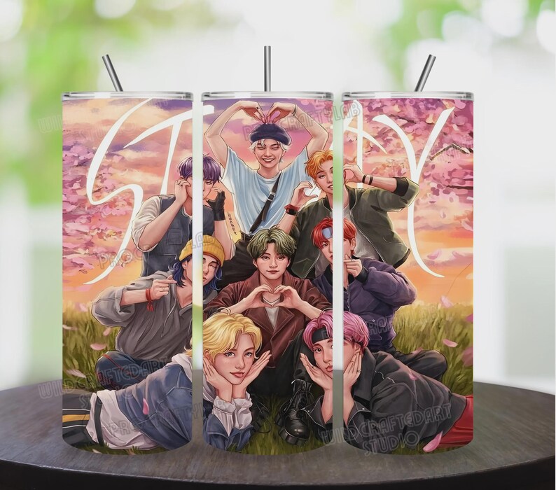 Stray Kids Tumbler SKZ PNG • SKZOO K-pop 20oz & 30oz Skinny Tumbler - Etsy