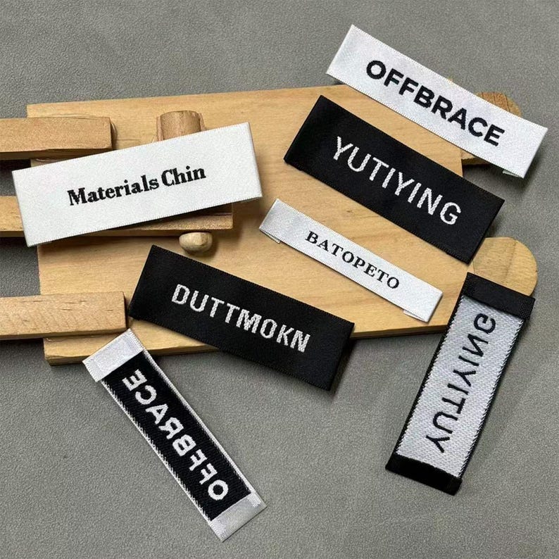 Custom Woven Clothing Labels | Brand Logo, Garment Tags - Etsy Canada