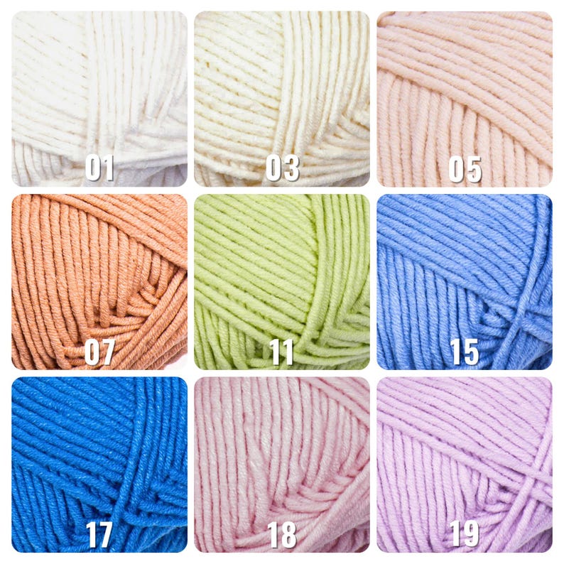 Yarnart Jeans Plus: Cotton Yarn, Worsted Yarn for Crochet and Knitting ...