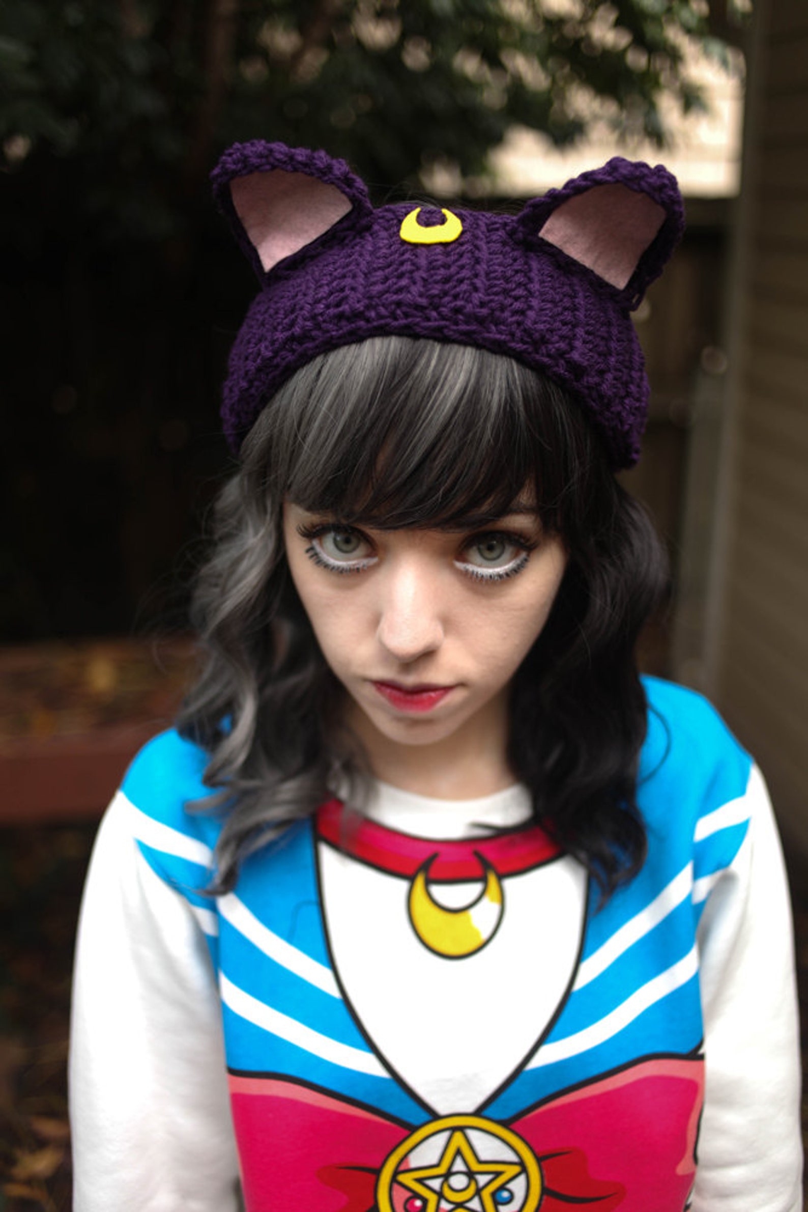 Luna Handmade Sailor Moon Kitty Ears Crochet Ear Warmer - Etsy