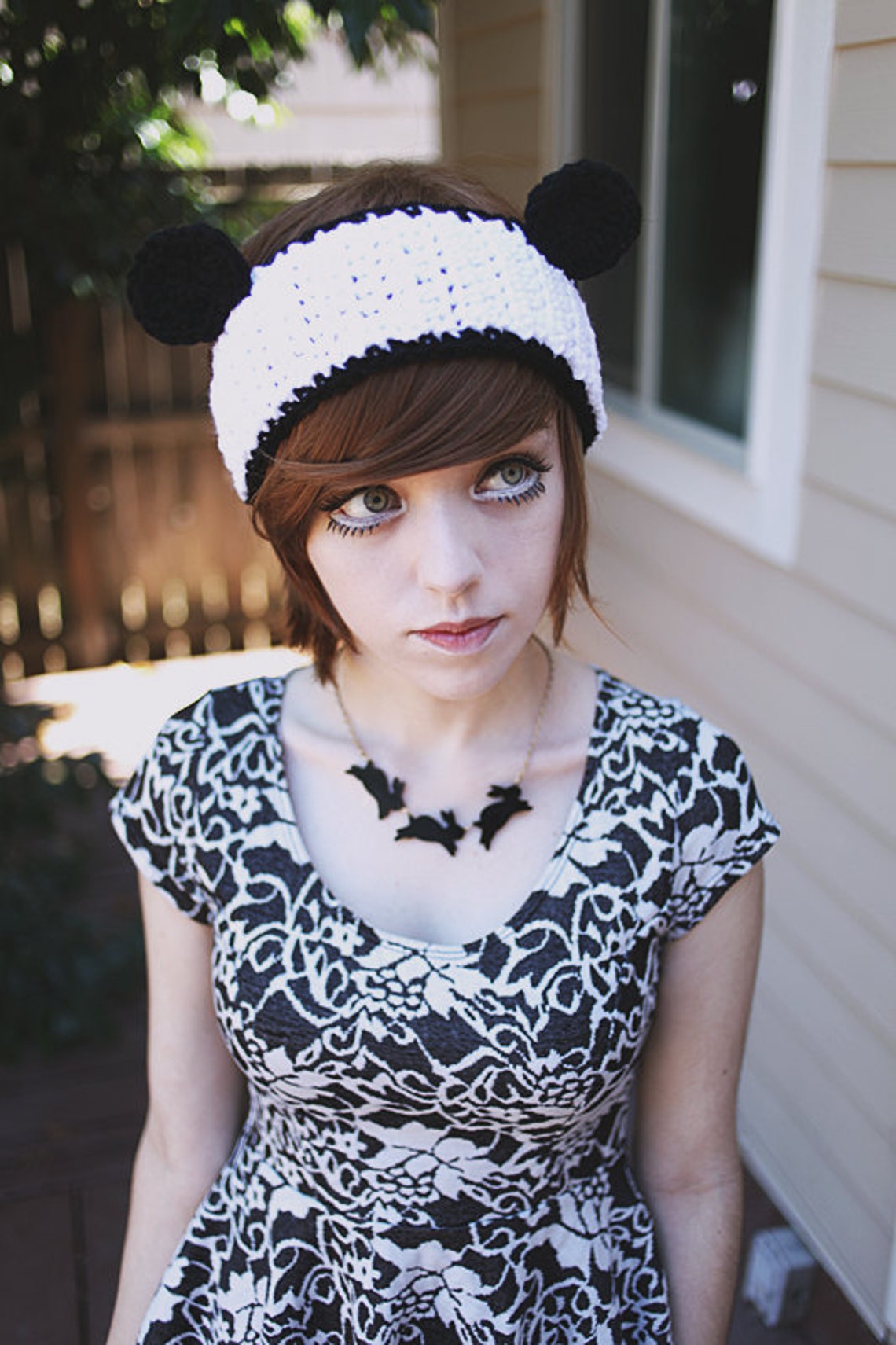 Panda Handmade Crochet Bear Ear Headband Ear Warmer Panda | Etsy