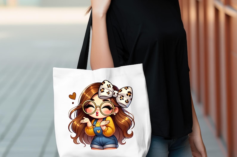 Little Miss Daisy Dukes | Chibi Girl Illustration | PNG & JPG Digital ...
