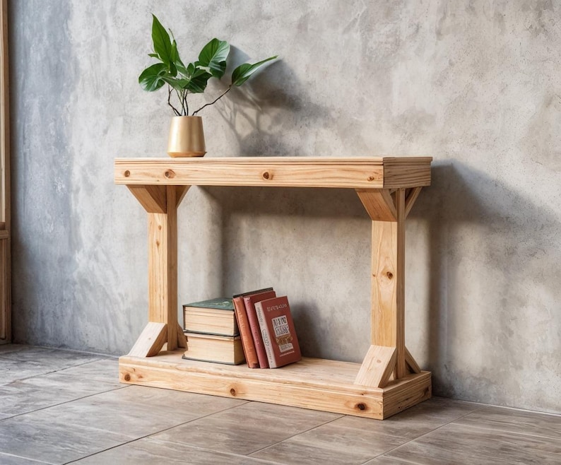 Narrow Console Table Plans, Woodworking Plans (PDF Download) - Etsy