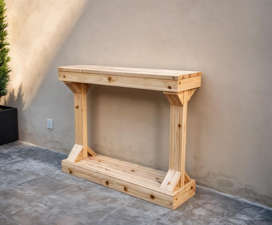 Narrow Console Table Plans, Woodworking Plans (PDF Download) - Etsy