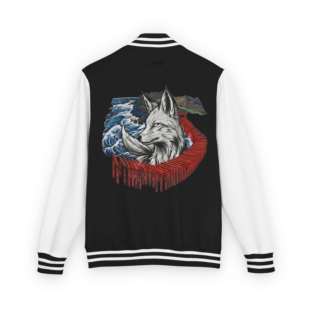 Motonosumi Shrine Jacket | Torii Gate & Kitsune Fox Back Print | Unisex ...