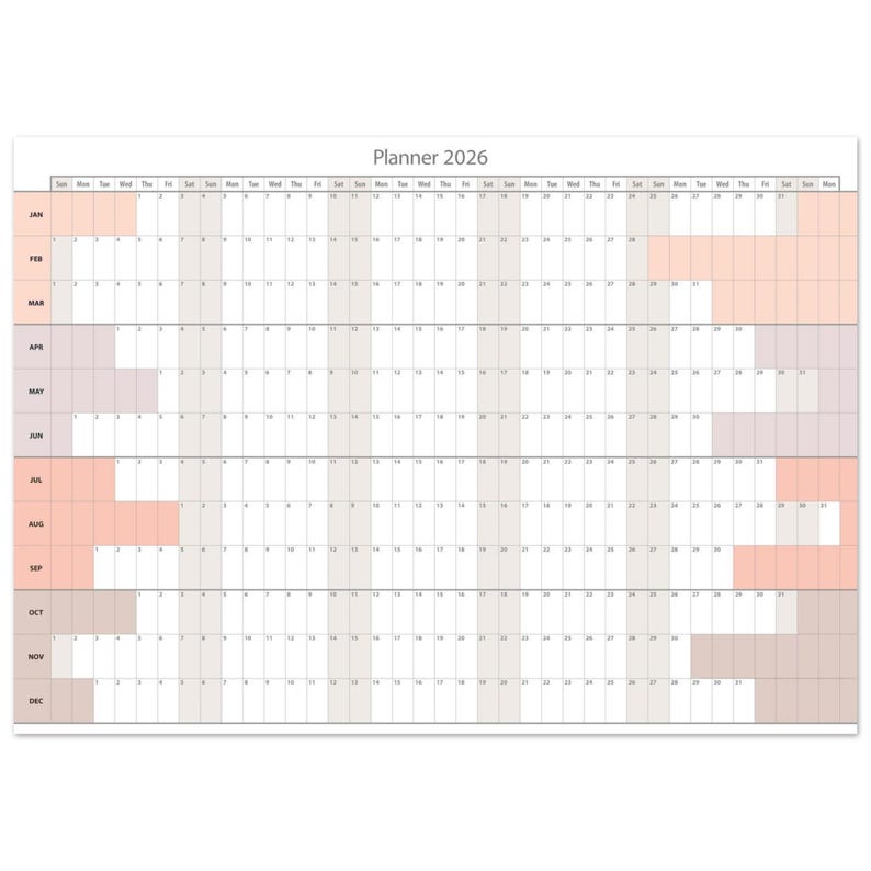 Copia De Extra Large 2026 Wall Planner | Home & Office Calendar - Etsy