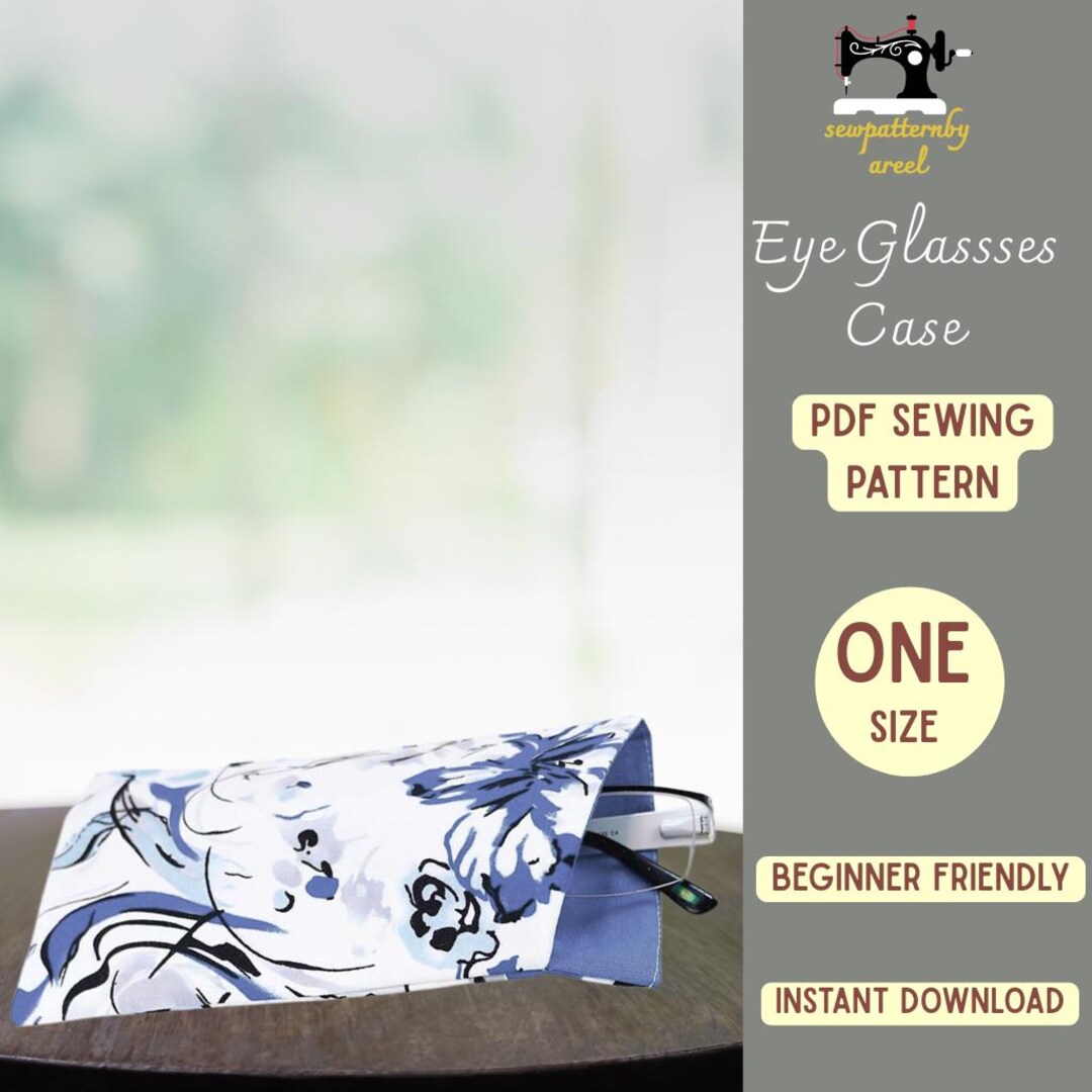 Eyeglasses Case Sewing Pattern PDF | Sunglasses Case Tutorial | Fabric ...