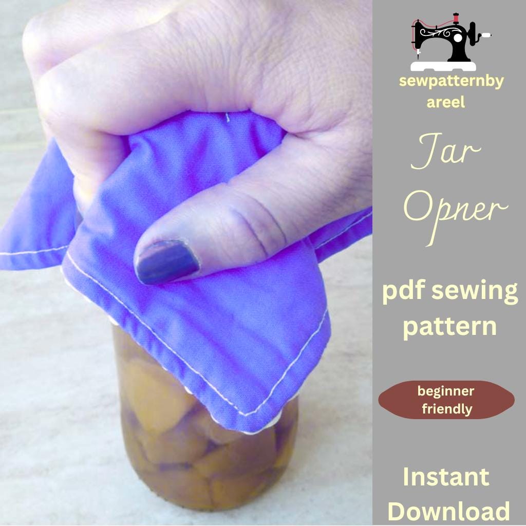 Jar Opener Sewing Pattern PDF | Easy Non Slip Jar Gripper (digital ...