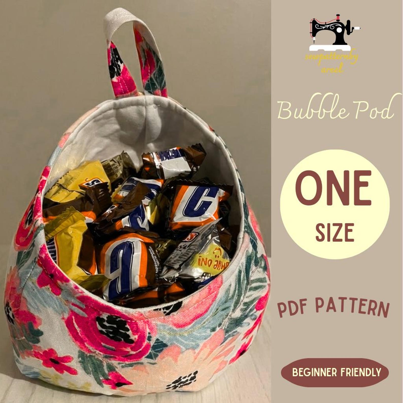 Bubble Pod Sewing Pattern • DIY Fabric Storage Baskets (PDF Pattern, 5. ...